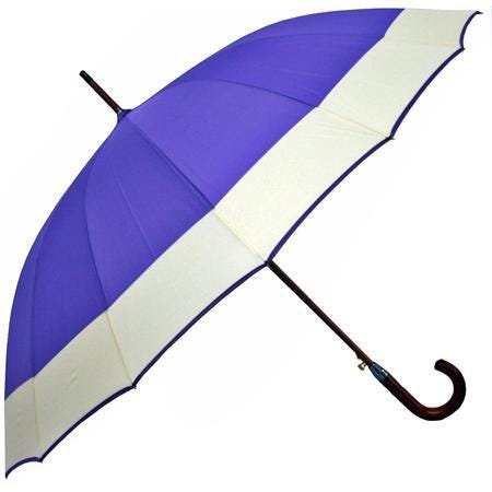 Guarda Chuva 16 Varetas Automático Cabo de madeira Roxo | MadeiraMadeira