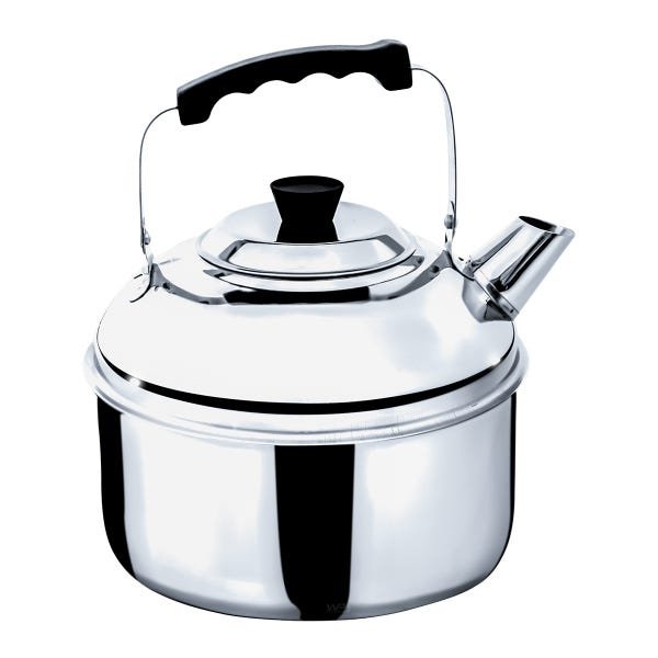 Chaleira Tradicional em Aço Inox 2 Litros com Alça Preta - Wp Connect ...