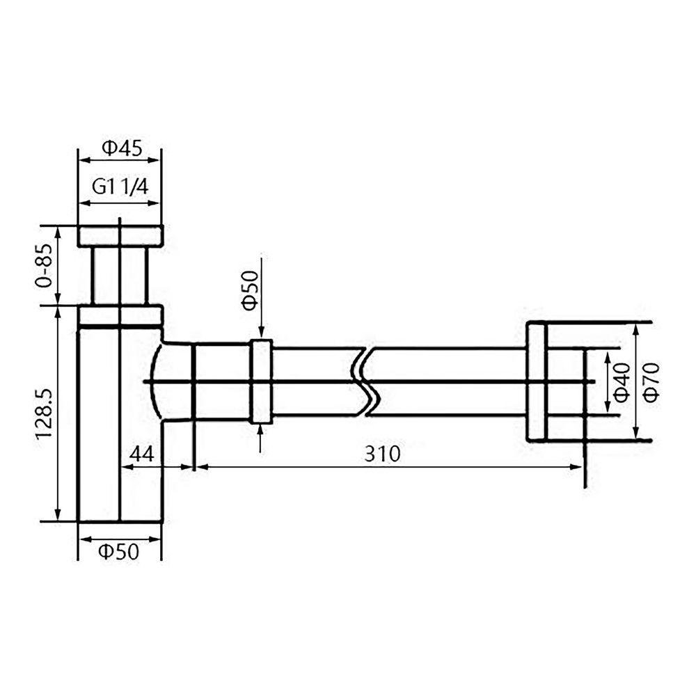 Sifão Redondo para Lavatório Nias | MadeiraMadeira