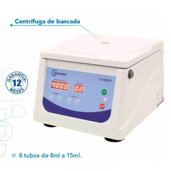Centrífuga Digital de Bancada 8 Tubos de 10 a 15ml, Vel. 4000rpm - Bivolt - 220V | MadeiraMadeira