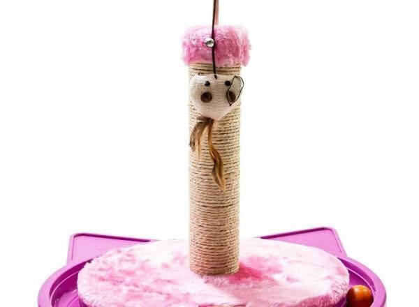 Arranhador Para Gatos Cat Bola Sustentável Luppet Rosa | MadeiraMadeira