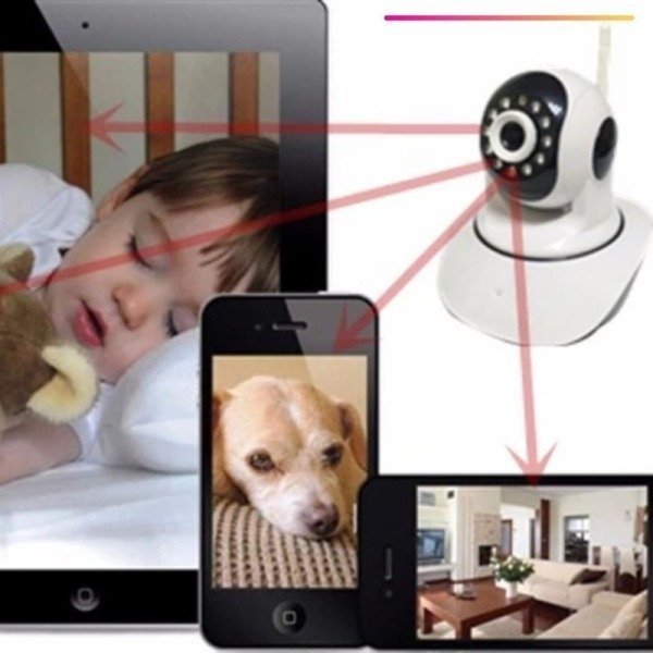 Câmera Wifi 3 Antenas HD 720P 360° Onvif Super Premium | MadeiraMadeira