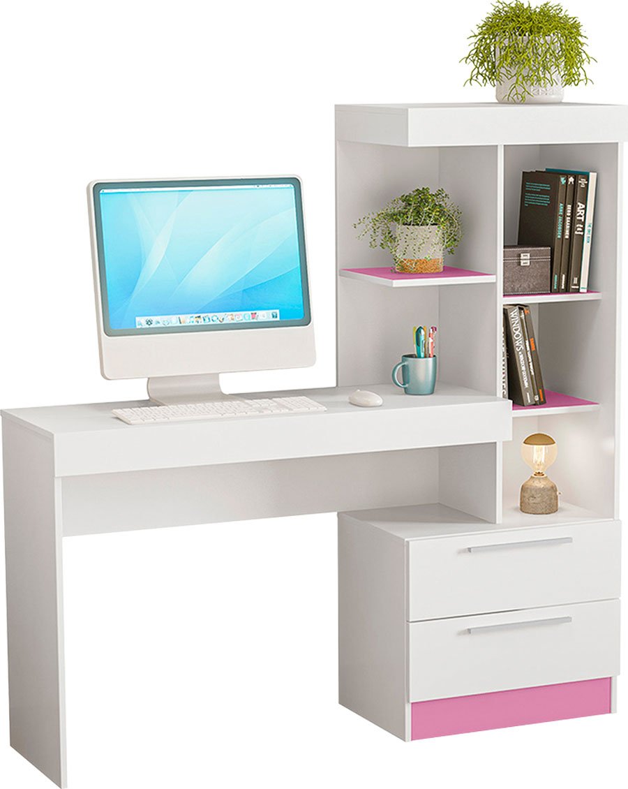 Mesa para Computador Office Kokai Rosa - MoveisAqui Notável ...