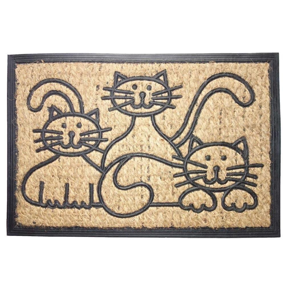 Capacho Em Fibra De Coco Animais 40X60 Cm Natural | MadeiraMadeira