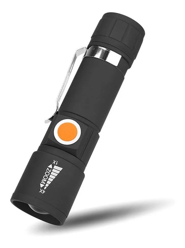 Mini Lanterna USB Profissional Tatica Recarregavel Usb 55616 ...