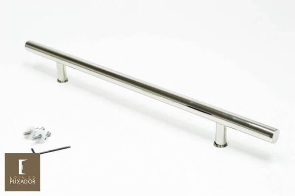 Puxador Para Portas (1 LADO) AÇO INOX POLIDO SOFT - 70 CM ENTRE FUROS ...