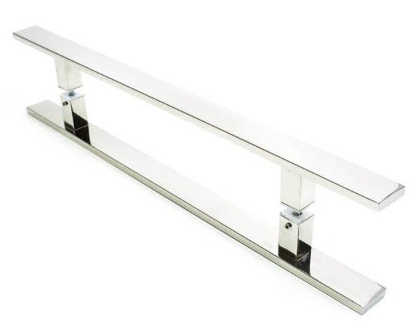 Puxador Aço Inox Polido/Cromado Para Porta Vidro Temperado Blindex ...