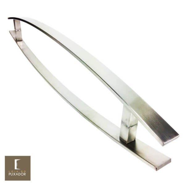 Puxador Para Portas Duplo em Aço Inox 304 Modelo Lugui Escovado para ...