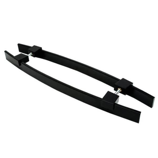 Puxador Portas Duplo Aço Inox Preto Alba 60 cm para portas: pivotantes ...