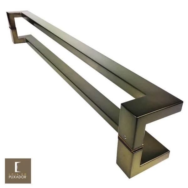 Puxador Para Portas Duplo em Aço Inox 304 Modelo Grécia Antique Ouro ...