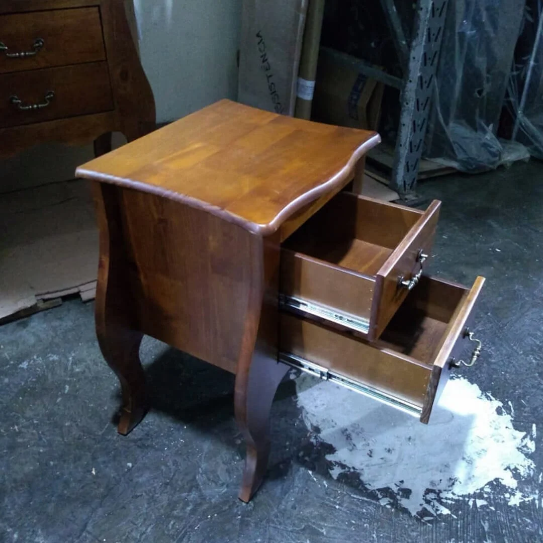 Cômoda De Cabeceira Bombê 2 Gavetas 1026 Imbúia Glazer | MadeiraMadeira