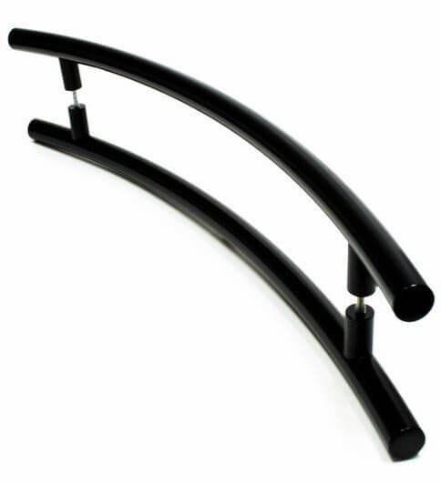 Puxador Portas Duplo Aço Inox Preto Solares 2 M para Portas: Pivotantes ...