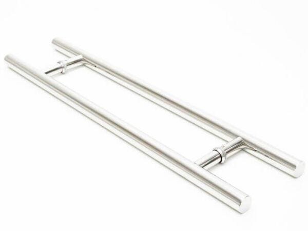Puxador Portas Duplo Aço Inox Polido Soft 70 cm para Portas: Pivotantes ...