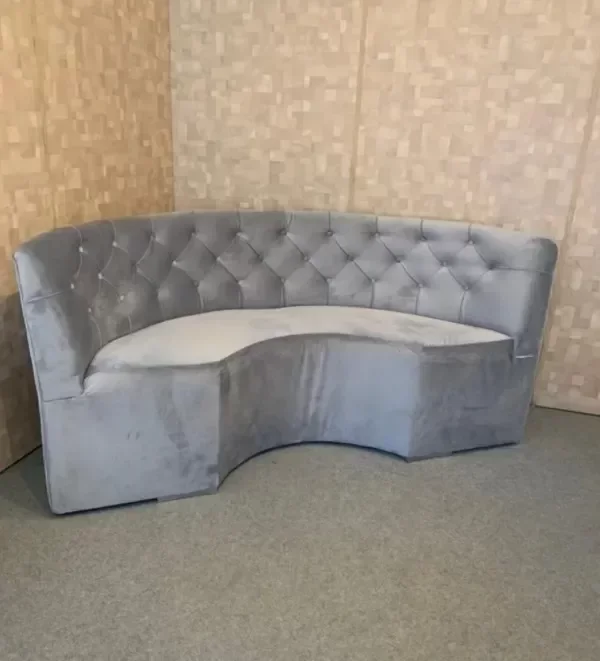 Canto Alemão em U 1.80m Cinza | MadeiraMadeira