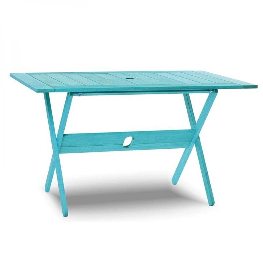 Mesa Retangular Dobrável Acqualung Stain Azul | MadeiraMadeira