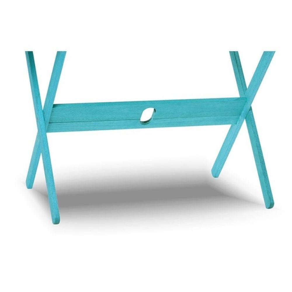 Mesa Retangular Dobrável Acqualung Stain Azul | MadeiraMadeira