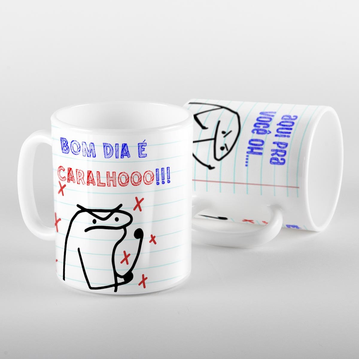 Caneca flork bom dia é o caralho | MadeiraMadeira