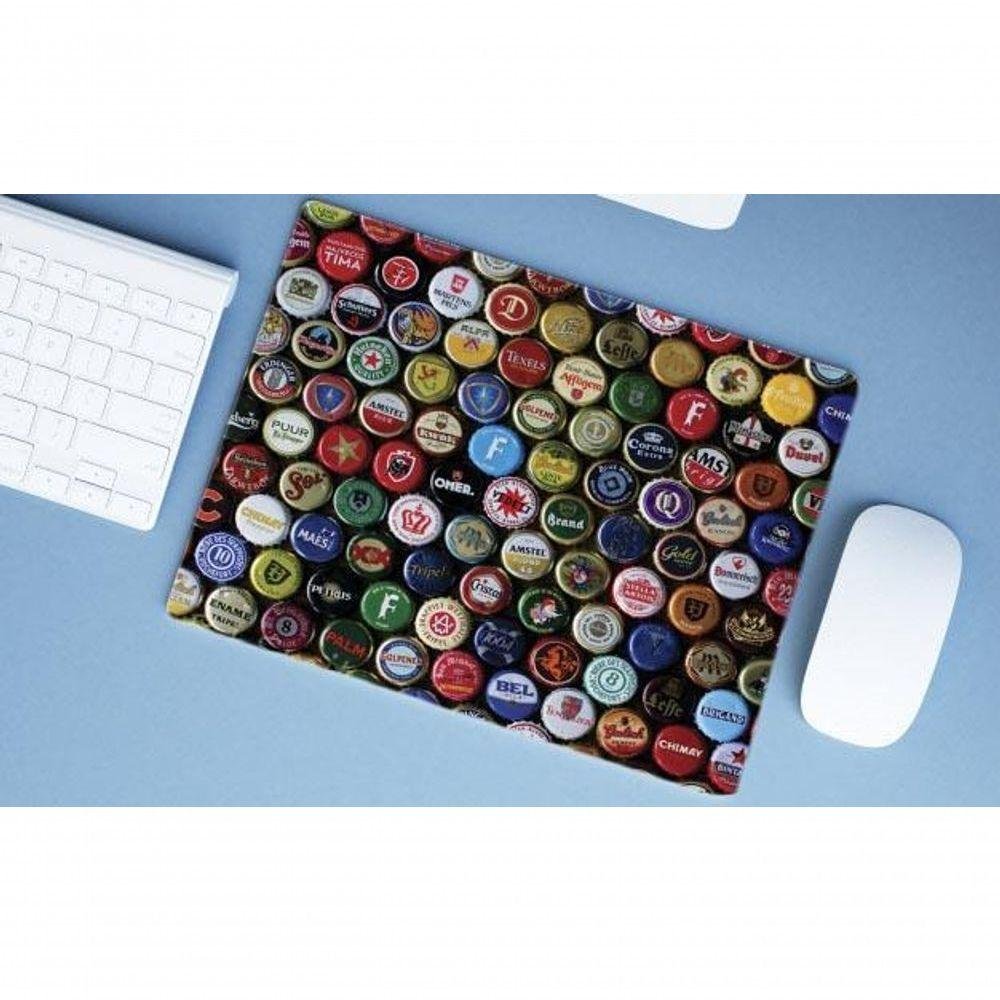 Mouse Pad Grande, Tampinhas de Cerveja | MadeiraMadeira