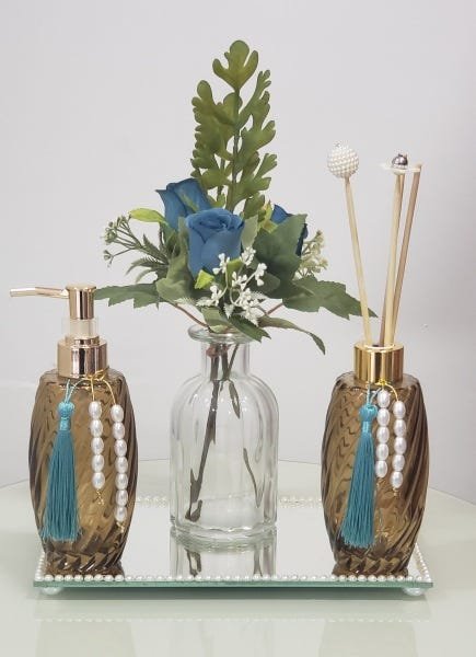 KIT LAVABO BANHEIRO LUXO COMPLETO AROMA DE 9353 | MadeiraMadeira