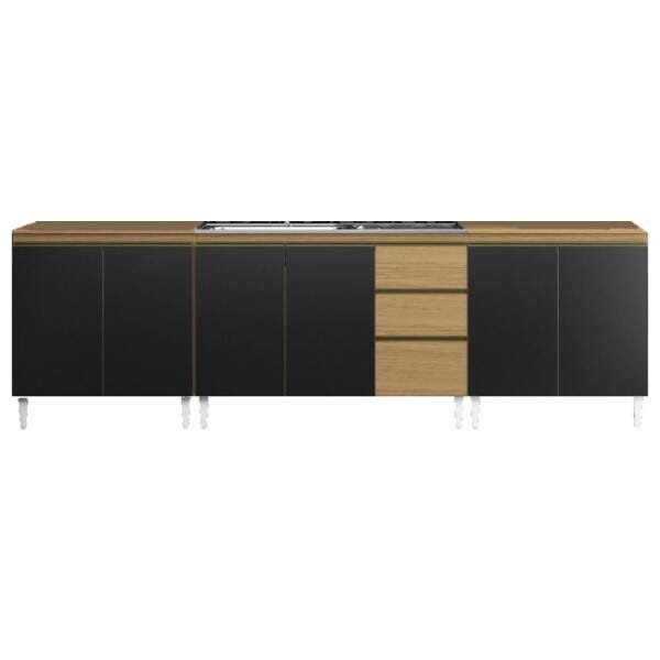 Cozinha Modulada Kelly Kit 3 Peças com Balcão de Pia | MadeiraMadeira