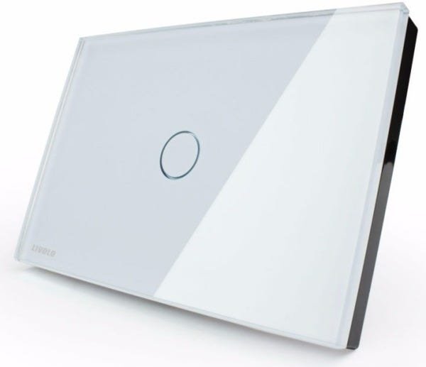 Interruptor Touch Screen Livolo 1 Via Tecla Botão - Branco | MadeiraMadeira