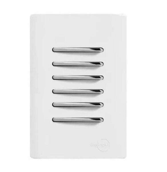 Interruptor 6 Teclas Paralelo Novara Dicompel Branco | MadeiraMadeira