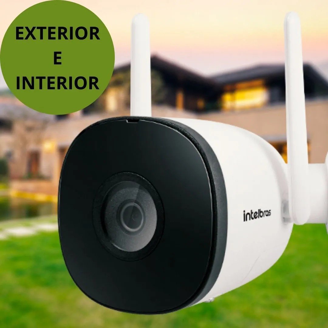 Câmera Wi-fi Externa IM5 SC Intelbras + Cartão SD 64GB Ultra ...