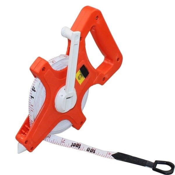 TRENA LONGA FITA DE VIDRO METRICA 50 METROS COM MANIVELA CAIXA ABERTA ...