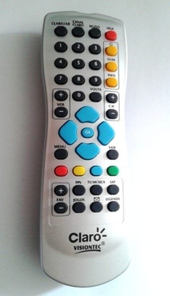 Controle Remoto Claro TV Visiontec Original | MadeiraMadeira