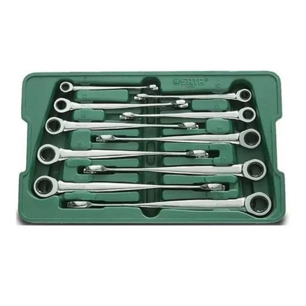 JOGO DE CHAVE COMBINADA INVERTIDA CATRACA 10PCS SATA ST08016 ...