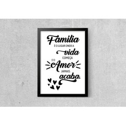 Quadro para casa - Família | MadeiraMadeira