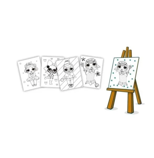 Kit Pintura Doll Boneca com Mini Cavalete e 4 Telas Infantil ...