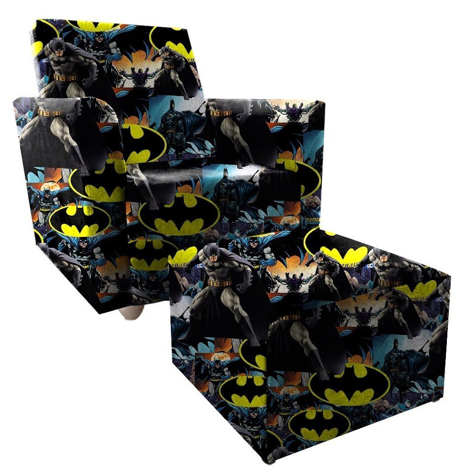 Poltrona Infantil Angel + Puff Batman | MadeiraMadeira