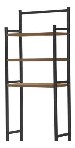 Nicho Para Banheiro de Ferro Reforçado Pelaio Preto/Malbec | MadeiraMadeira