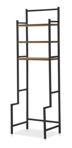 Nicho Para Banheiro de Ferro Reforçado Pelaio Preto/Malbec | MadeiraMadeira