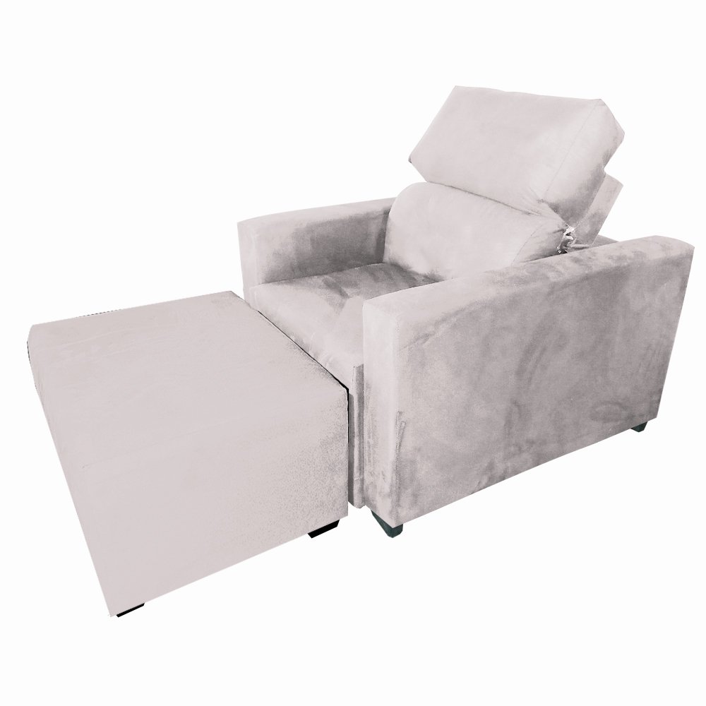 Poltrona Retratil e Reclinavel Bianca + Puff Billa | MadeiraMadeira