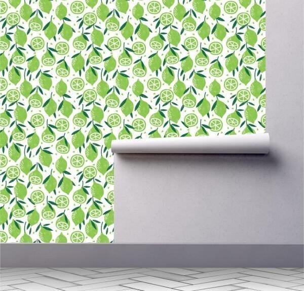 Papel De Parede Cozinha Suco Limão Frutas Kit 02 Rolos A116 ...