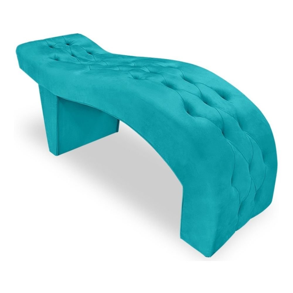 Maca Estofada Capitonê Clínica Salão Estética Suede Eduarda:Azul ...