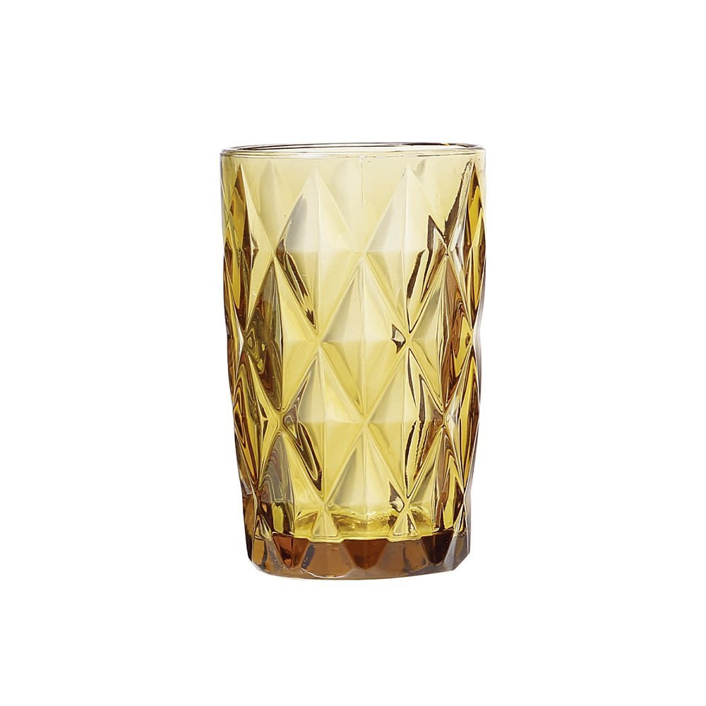 Conjunto de Copos Diamante Amber 350ml 6pçs | MadeiraMadeira