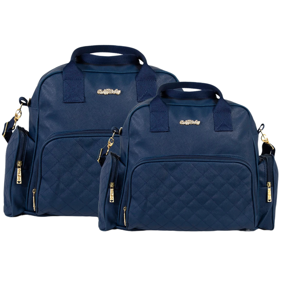 Kit Bolsas Maternidade Griff Baby Luxo Azul Marinho | MadeiraMadeira