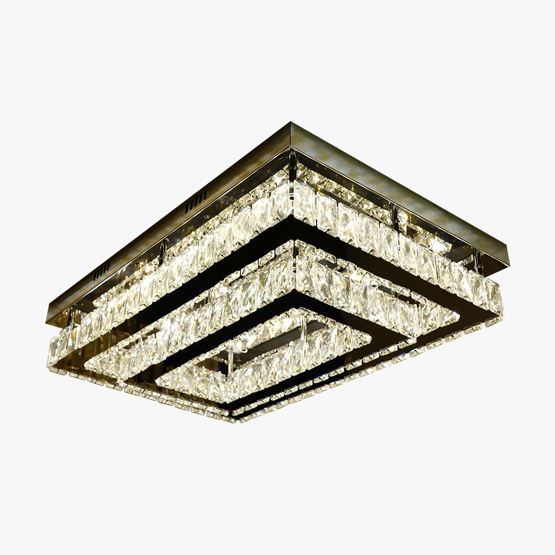 Lustre de Cristal Moderno Retangular Zhong | MadeiraMadeira