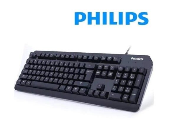 TECLADO USB QWERTY PHILIPS SPK6212B | MadeiraMadeira