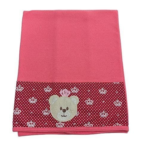 Manta Bordada - Cores Variadas - 100% Algodão - Gente Miúda - Fúcsia ...