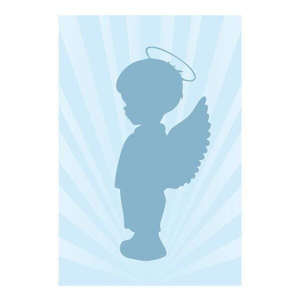 Kit 3 Quadros Decorativos Oração Santo Anjo Azul 20X30Cm | MadeiraMadeira