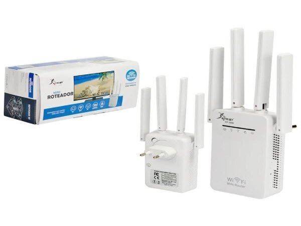 Repetidor E Amplificador De Sinal Wifi Quatro Antenas 300 Mbps Kp-3009 KP-3009 KNUP | MadeiraMadeira