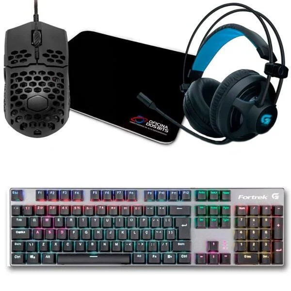 Kit Gamer Cooler Master MM710 + Teclado Mecânico Fortrek Black Hawk ...