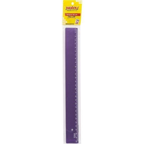 Régua De Poliestireno New Line Metalizada Roxa 30Cm | MadeiraMadeira