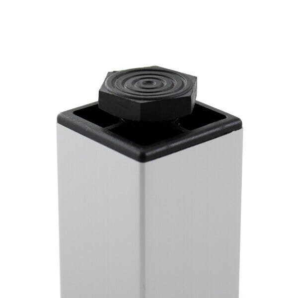 Kit 6 Pés Reguláveis 24cm a 27cm em Alumínio para Prateleiras e Balcões ...