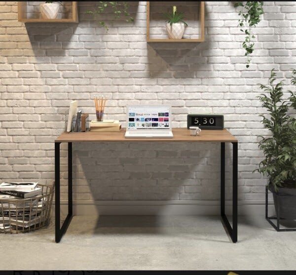 Escrivaninha de Escritório Office Estilo Industrial 1,20M | MadeiraMadeira