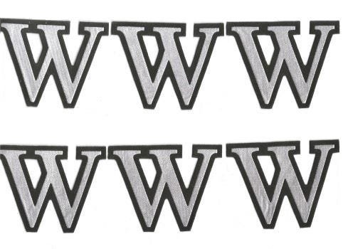 Adesivo Termocolante Letra W com Brilho 6 Peças | MadeiraMadeira